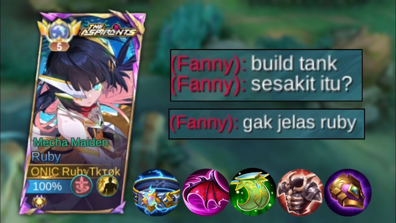 Ruby Exp Build Tank Damage Sakit, Musuh Sampe Bingung Melawan Ruby ...