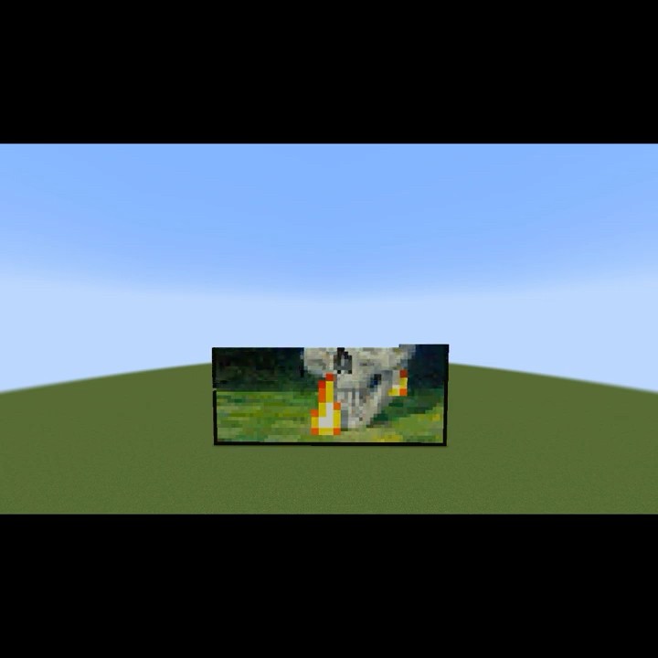 Minecraft painting - burning skull pixel art #minecraft #pixelart - YouTube