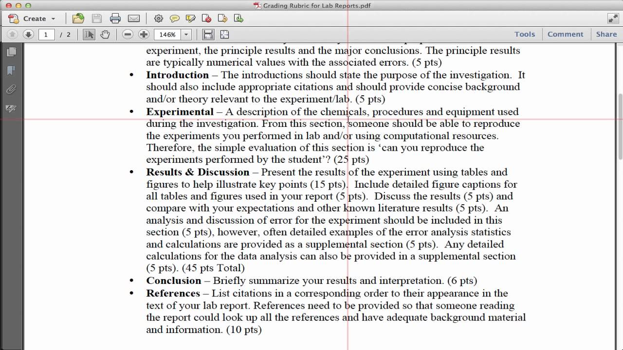 Rubric Pchem Lab Reports - CHM343 - YouTube