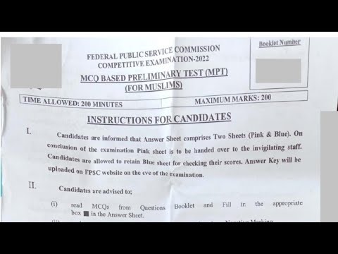 CSS MPT Screening test Past Paper 2022 - YouTube