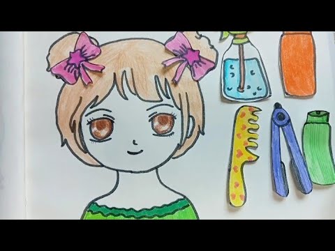 [ 💞 paper diy 💞] hair salon 💇‍♀️ tutorial, paper play - YouTube