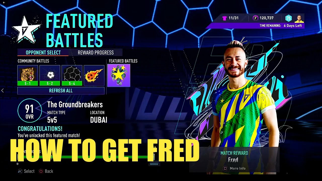 How to get Fred FIFA 21 VOLTA lets play - YouTube