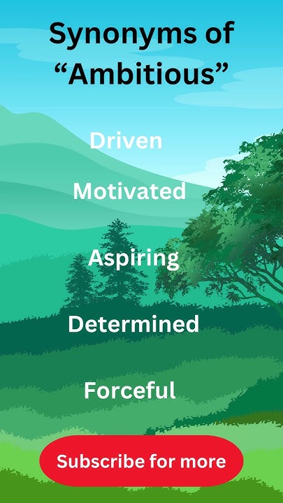 synonyms of "ambitious" #english #synonyms #englishlanguage #vocabulary ...