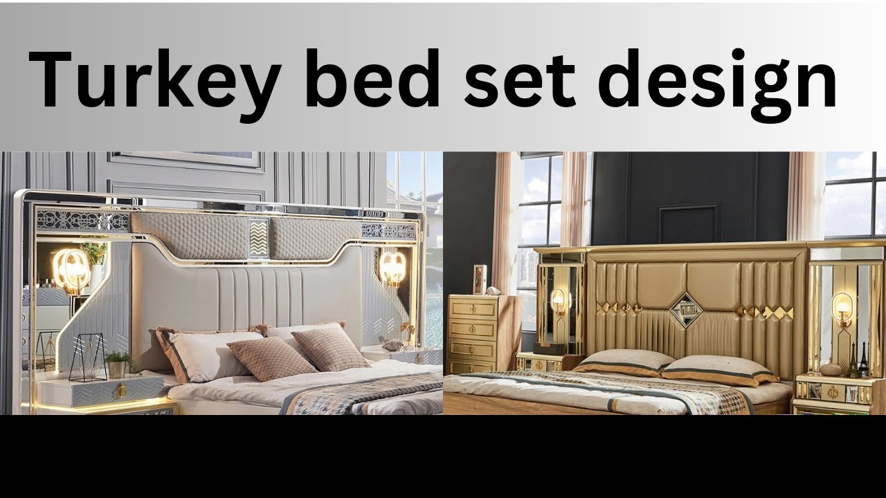 turkey luxury bed set design |modern bed set design |Poshish bed set ...