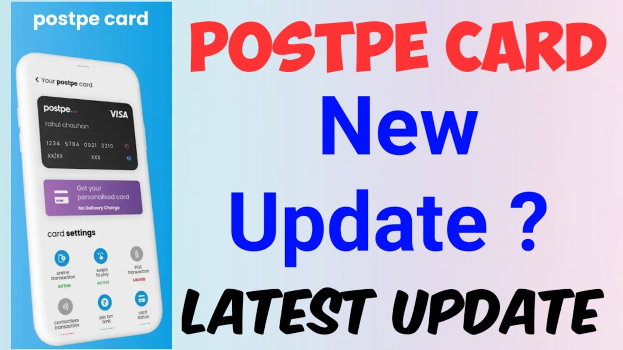 Postpe Card New Update ? - YouTube