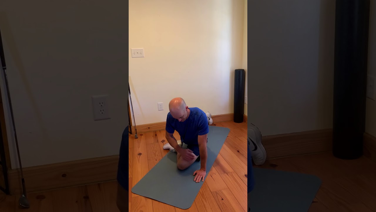 Modified pigeon stretch with reach-through - YouTube