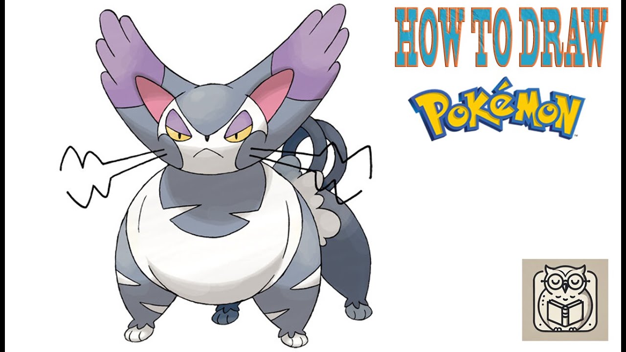 How to draw POKEMON Purugly step by step - YouTube