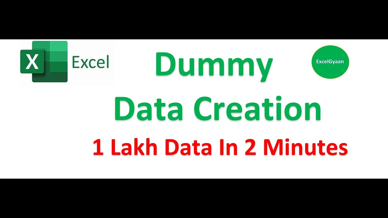 Dummy Data Creation Randbetween Formulafunction Fake Data Random Data Microsoft