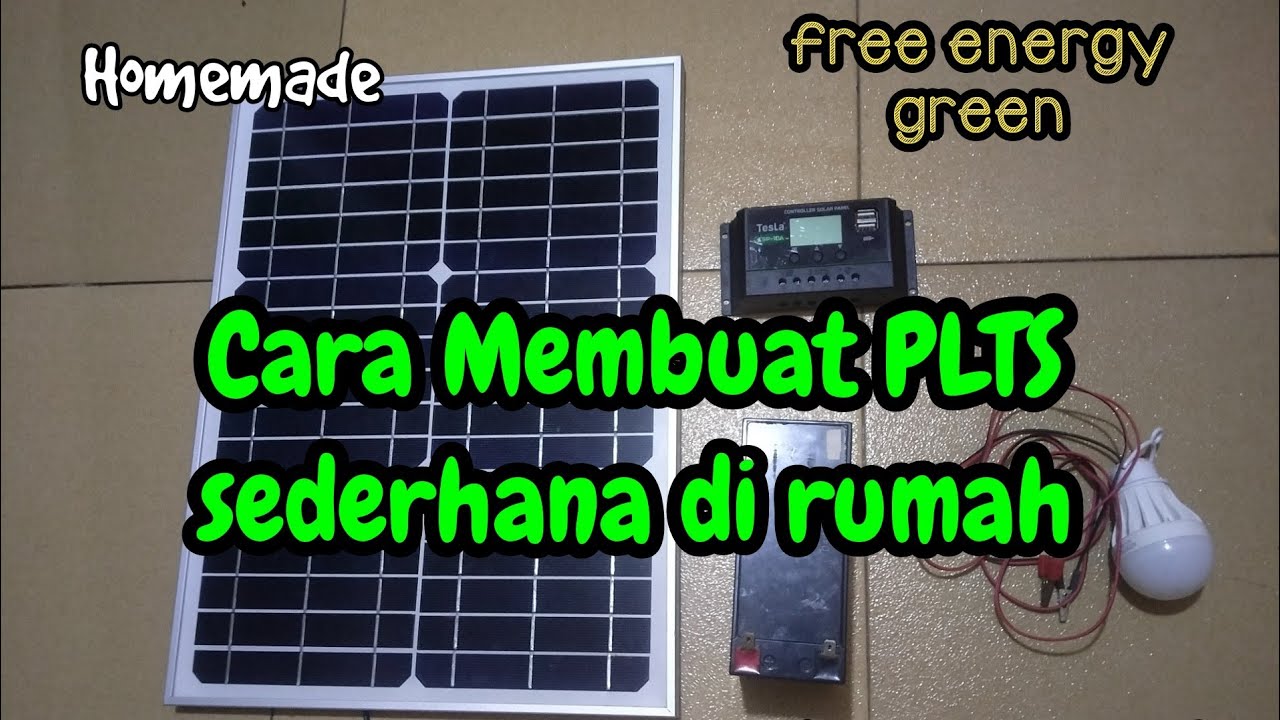 Cara Merangkai PLTS Sederhana - YouTube