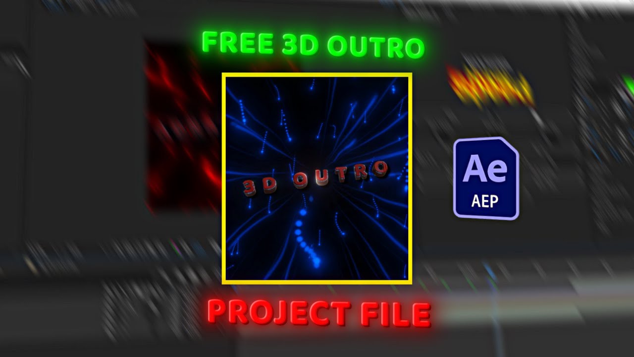 Free 3D Outro | After Effects AEP Giveaway - YouTube