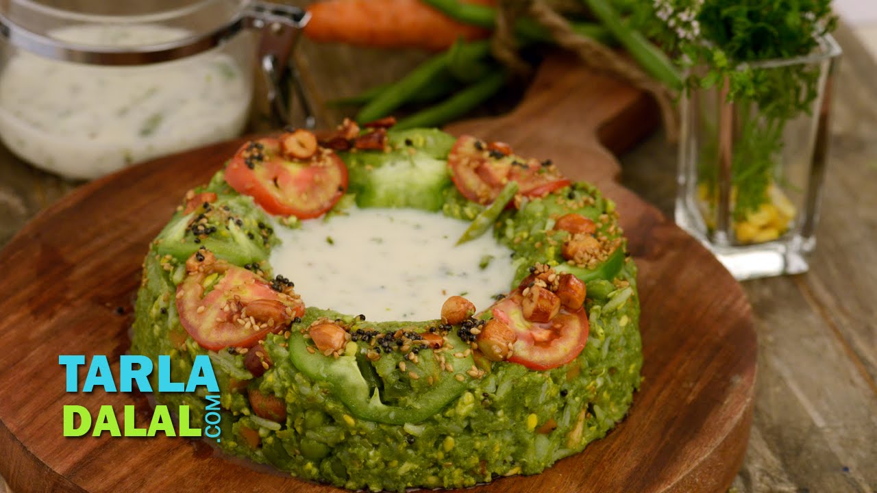 Corn and Vegetable Ring with Coconut Curry by Tarla Dalal - YouTube