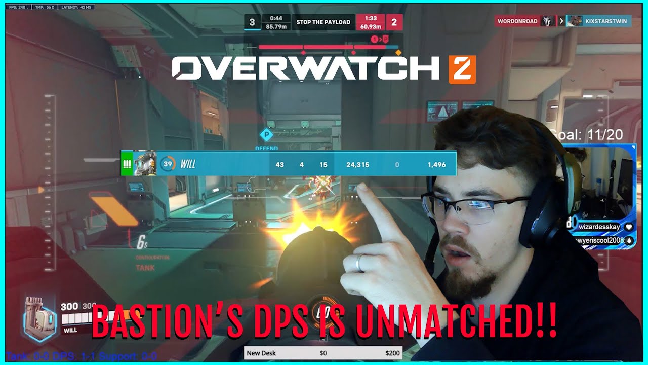 BASTION'S DPS IS UNMATCHED!!! Overwatch 2 Ranked Climb Gold Elo - YouTube