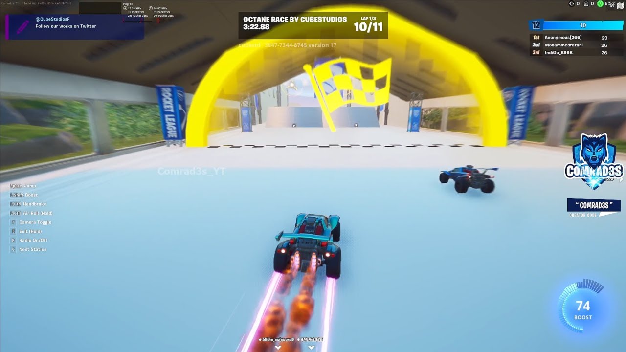 Complete laps in Octane Race Fortnite - YouTube