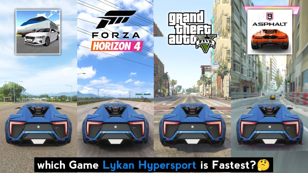 Lykan Hypersport Top Speed in 3D Driving Class, Forza Horizon 4, GTA 5 & Asphalt 9 - Car Games ...