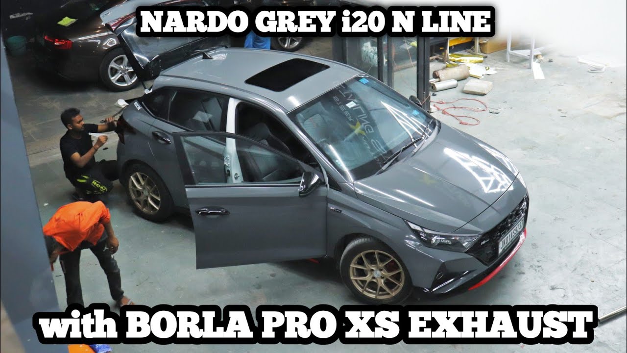 ""ONLY ₹25,000??"" i20 N LINE got NARDO GREY WRAP and BORLA PRO XS ...