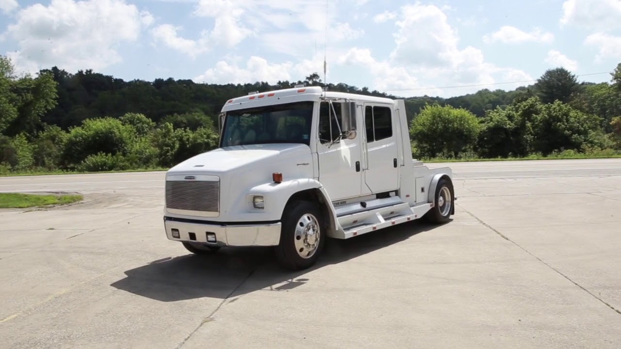 SOLD - Freightliner FL60 SPORTCHASSIS - 3126 CAT - YouTube