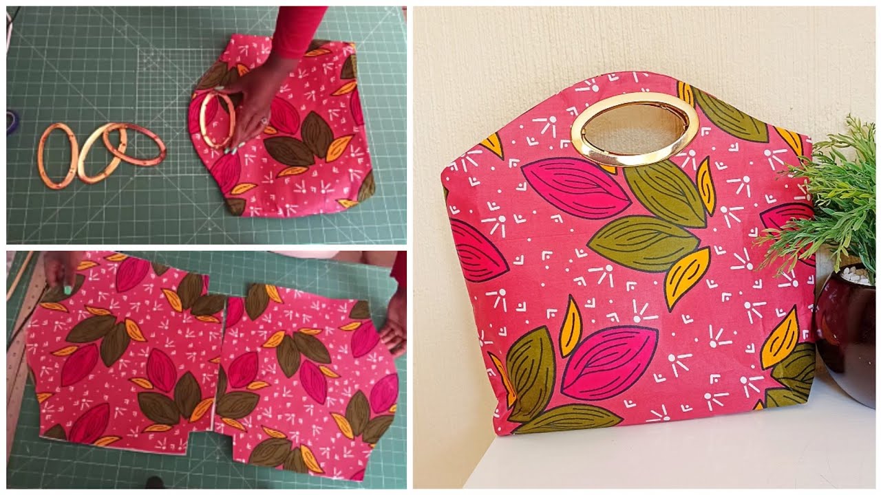 Cutting and Stitching of Shopping Handbag from start to finish. DIY ...