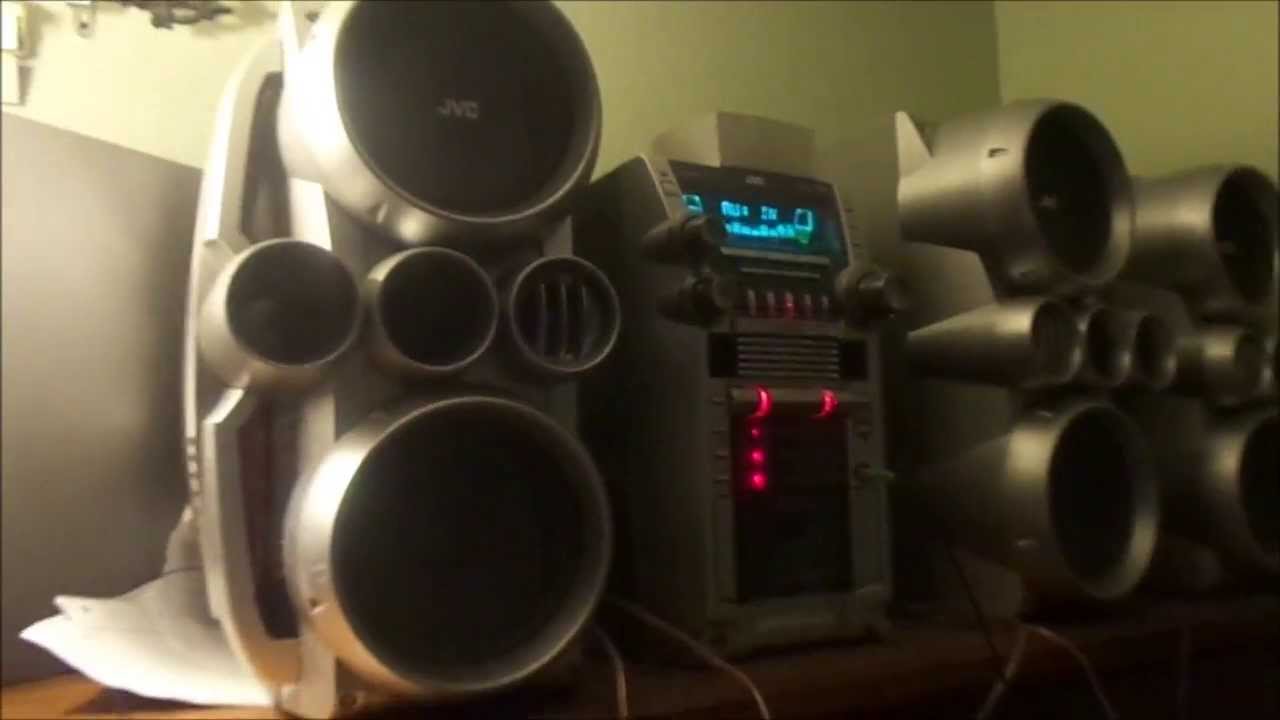 jvc hx stereo system dubstep bass test - YouTube