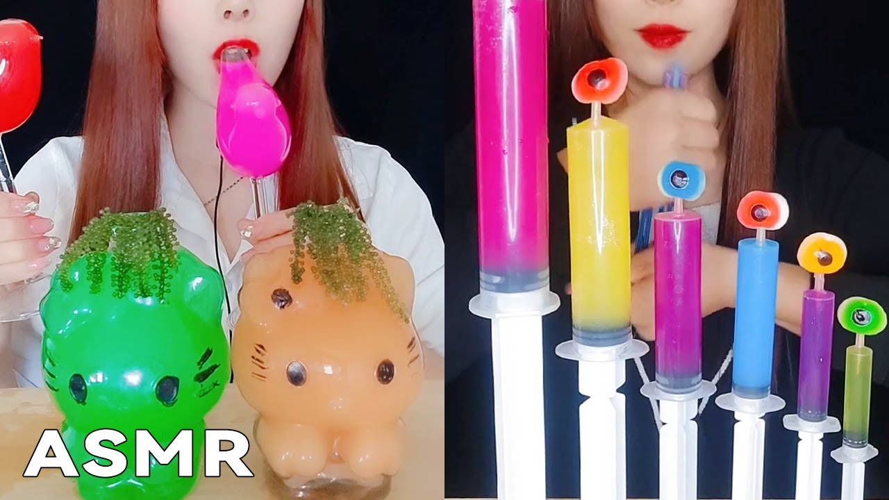 BIRD GLASS | PINK DRINKS | ASMR DRINKING SOUNDS | RAINBOW DRINKS | SEA ...