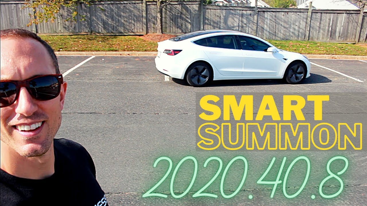 Tesla Summon | Parking Lot Smart Summon Testing | 2020.40.8 - YouTube