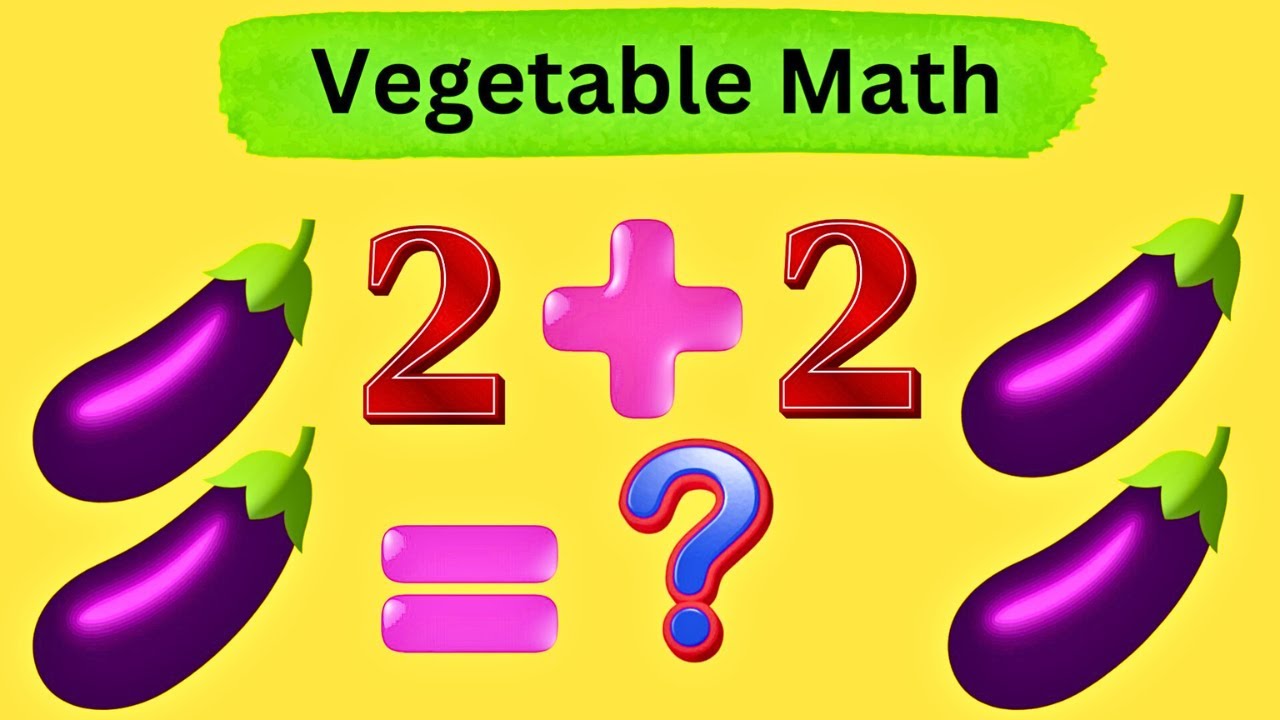 Simple Vegetable Math for Toddler | Animated Pictures | Read Aloud ...