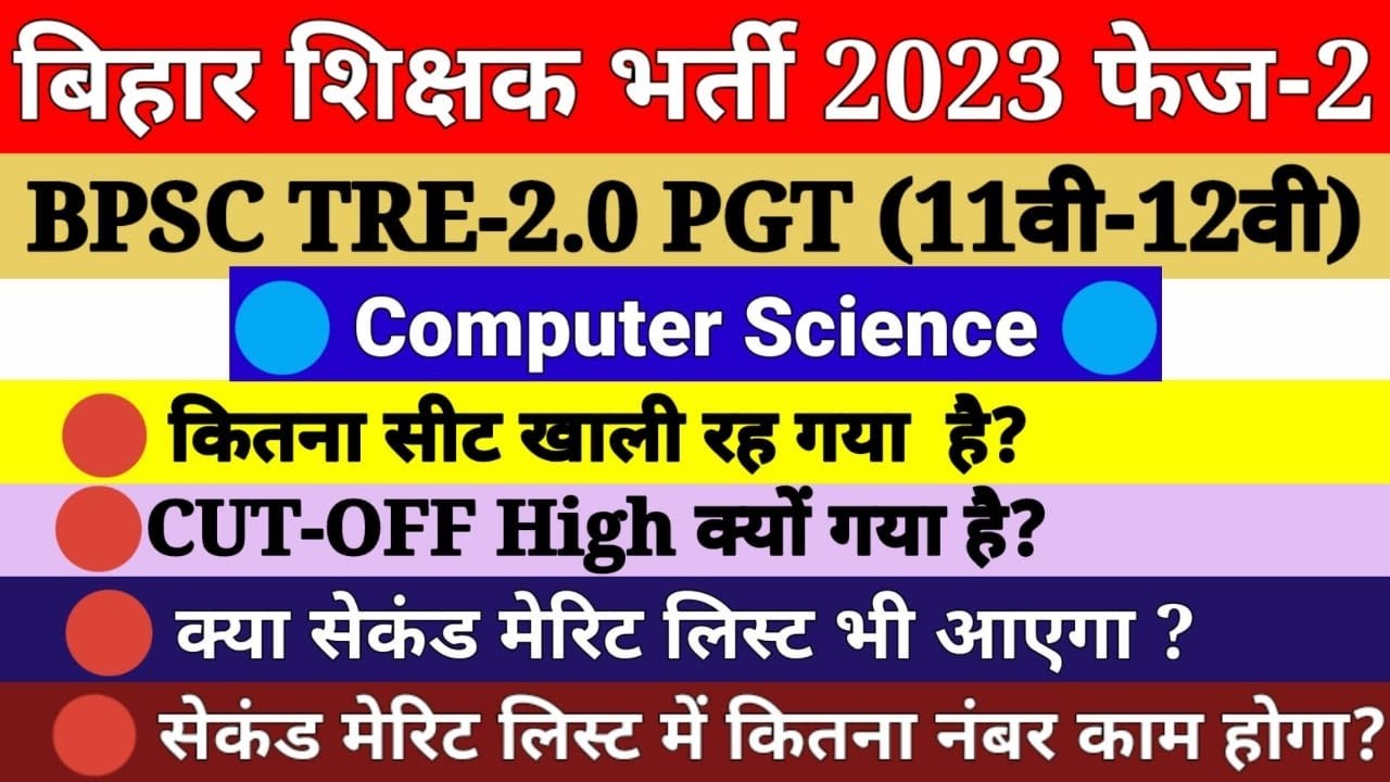 bpsc tre 2.0 latest update || bpsc tre 2 second merit list news || bpsc ...
