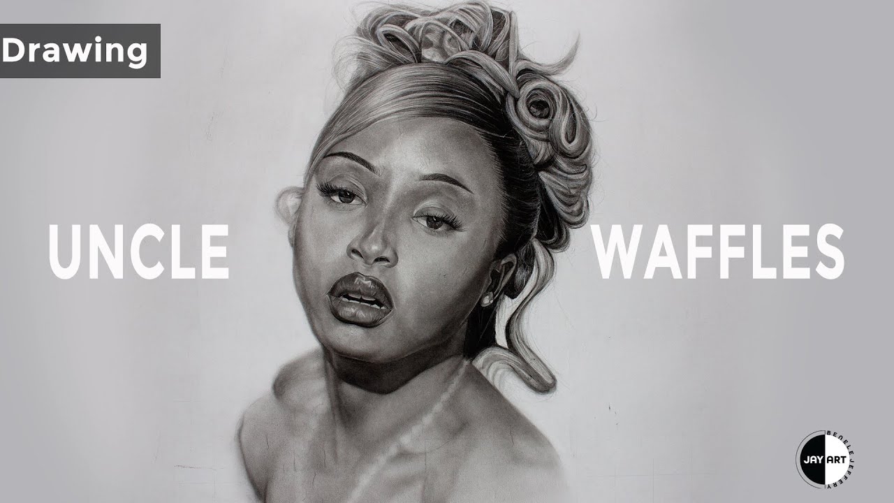 One Month of Drawing UNCLE WAFFLES | Pencil drawing time lapse - YouTube