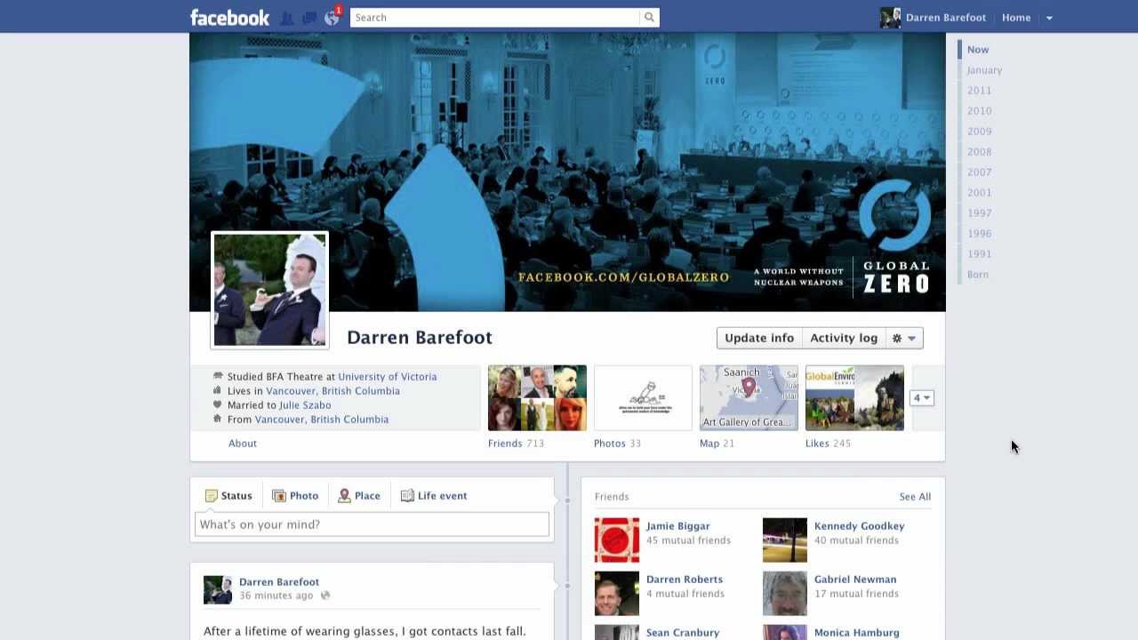 How to add a Global Zero Facebook cover photo - YouTube