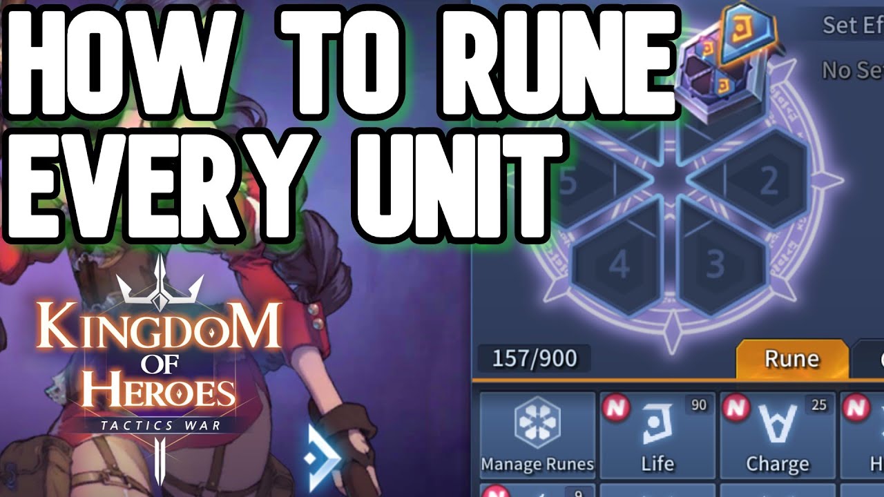 Kingdom of Heroes: BEST Rune Sets for EVERY UNIT - YouTube