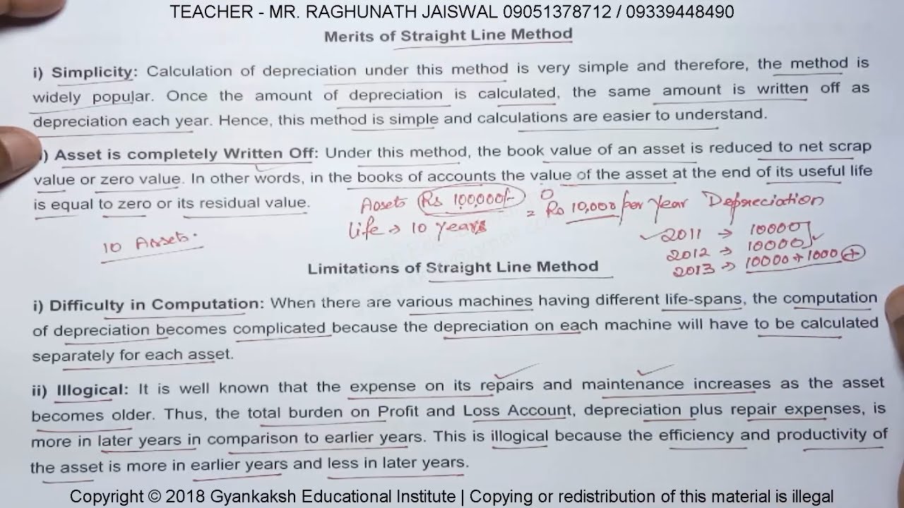 Merits of straight line method and limitations of straight line method ...