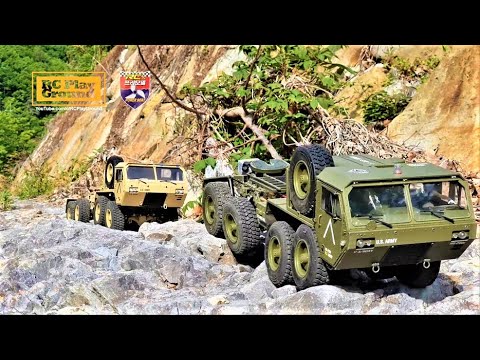 HG P802 US Army Military Truck 8x8 Rock Crawling - YouTube