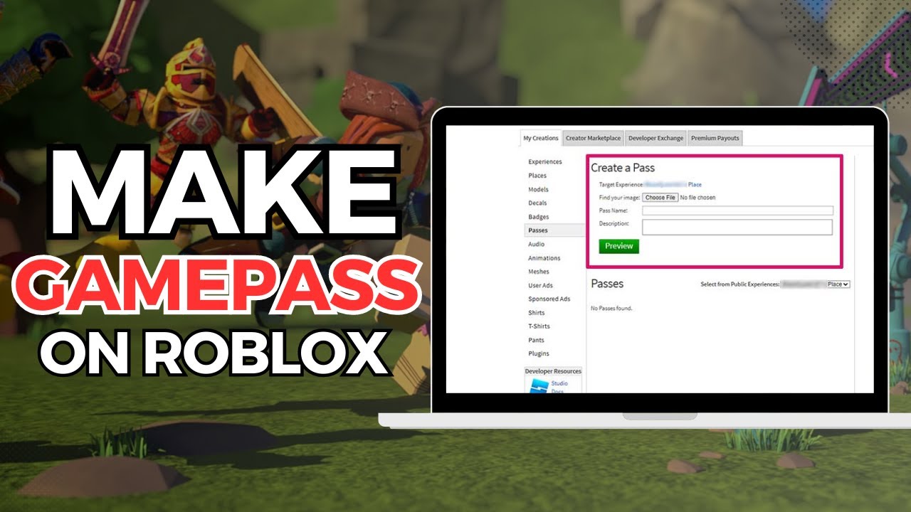 How To Make Roblox Game Pass (Custom Creation) - YouTube
