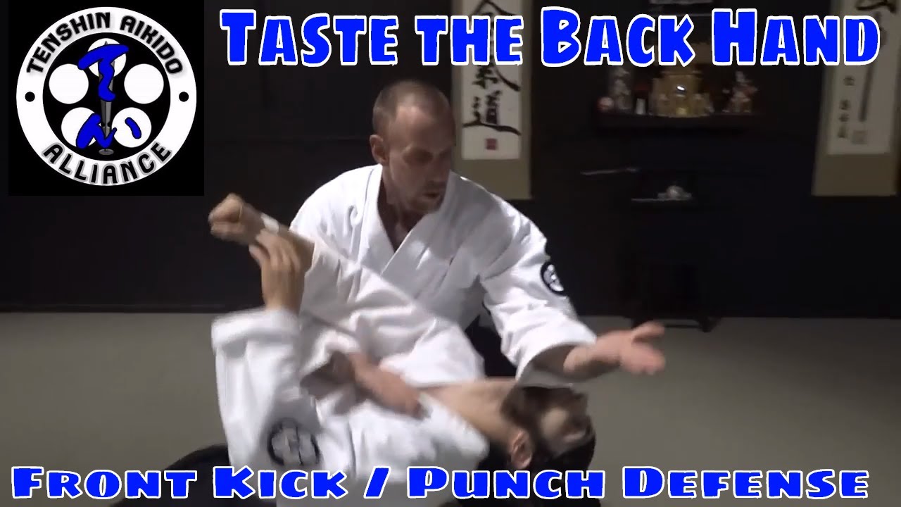 Kick /punch defense using aikido - YouTube