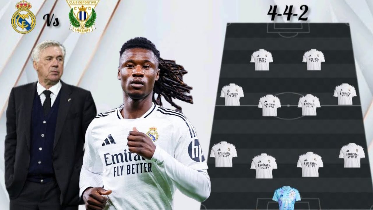 Real madrid vs Leganes potential line-up with camavinga 4-4-2 🔥🔥 - YouTube