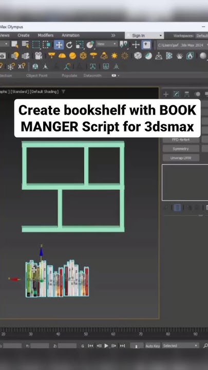 Create bookshelf with Book Manager script for 3dsmax #3dsmax #tipsandtricks #3dtutorial # ...