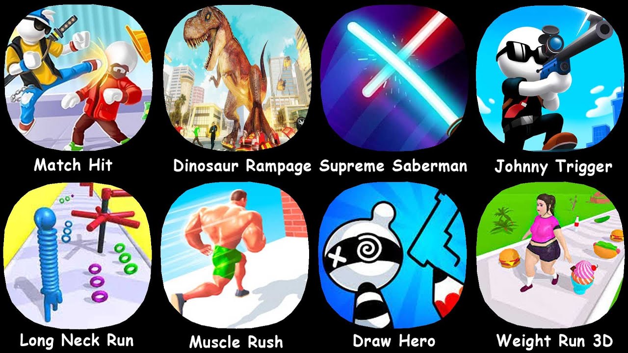 Match Hit, Dinosaur Rampage, Supreme Saberman, Johnny Trigger, Long ...