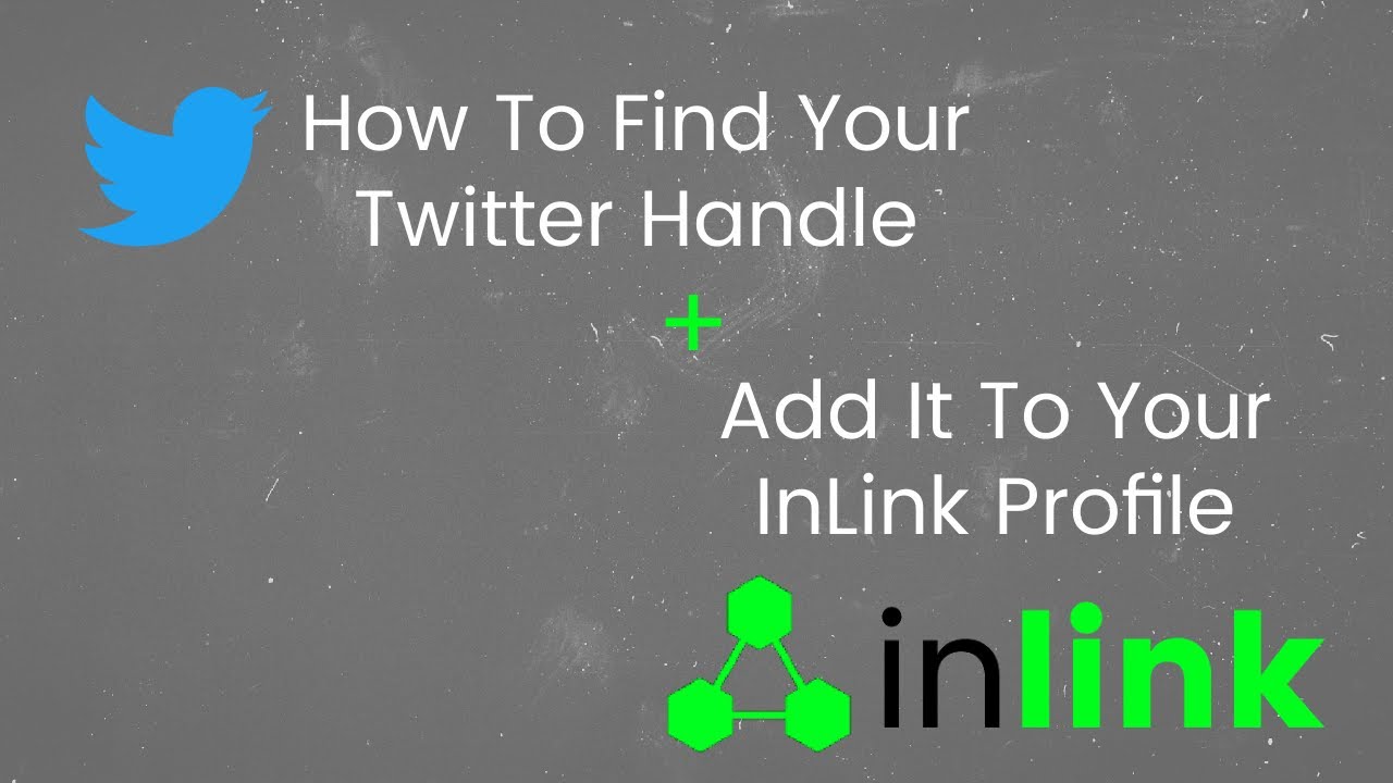 How To Find & Add Your Twitter Handle To Your InLink Account - YouTube