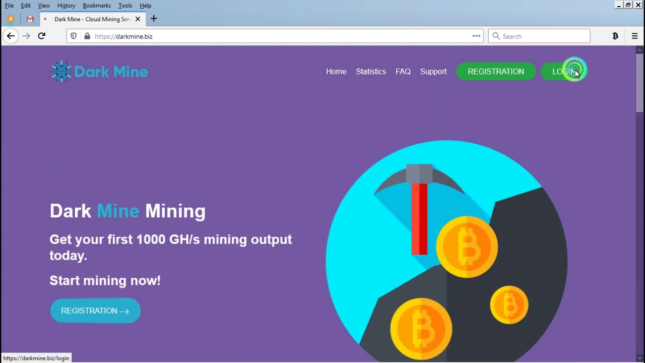 DarkMine Майнинг Биткоина БОНУС 1000 GH⁄s БЕЗ/С ИНВЕСТОМ YOUTUBE - YouTube