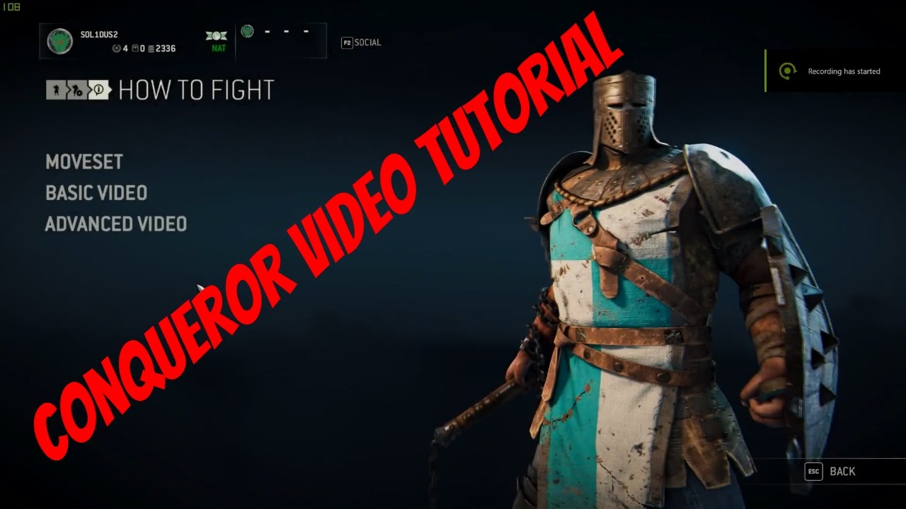 For Honor: Conqueror In Game Video Tutorial - YouTube