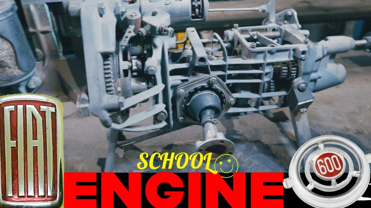 FIAT 600 School engine. - YouTube