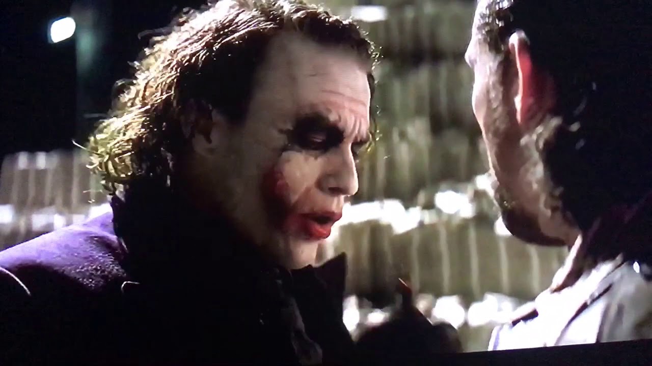 Joker Burns Money - YouTube