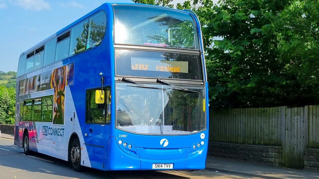 SN14 TVV 33887 ADL Enviro400 First Huddersfield HD Connect footage ...