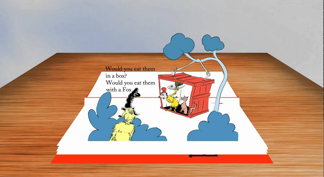 Green Eggs Ang Ham Pop up Book - YouTube