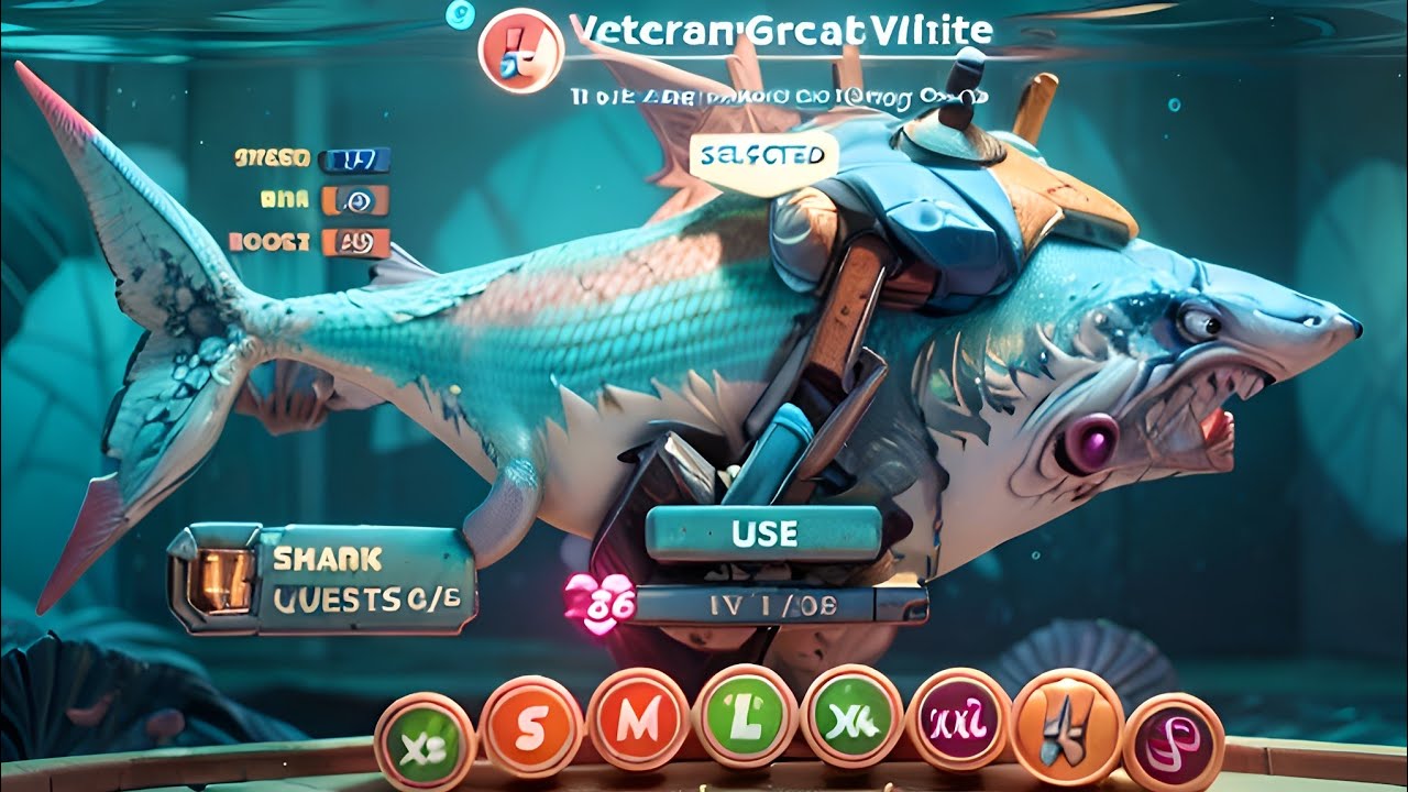 NEW EVOLUTION BLOOP VETERAN GREAT WHITE SHARK UNLOCKED ALL 45 SHARK ...