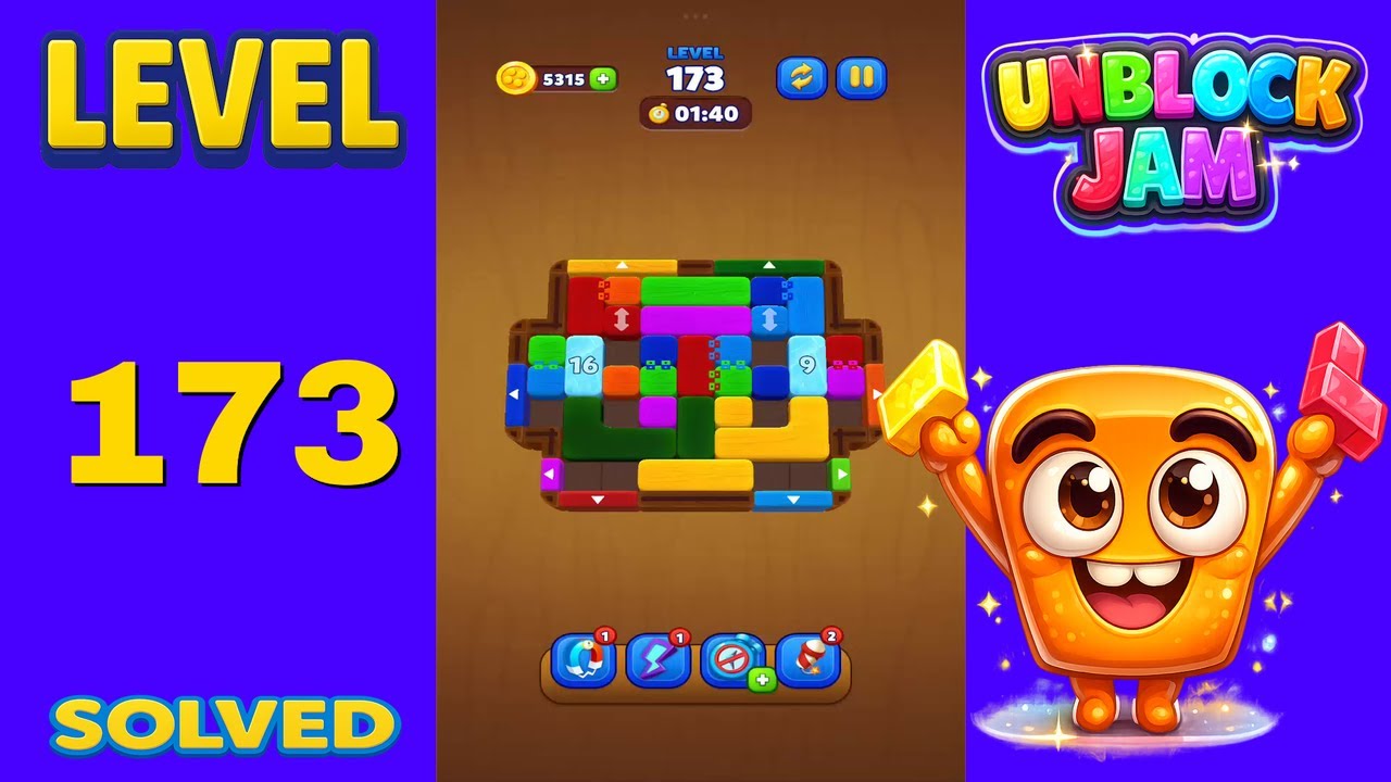 Unblock Jam Level 173 Walkthrough Solution - YouTube