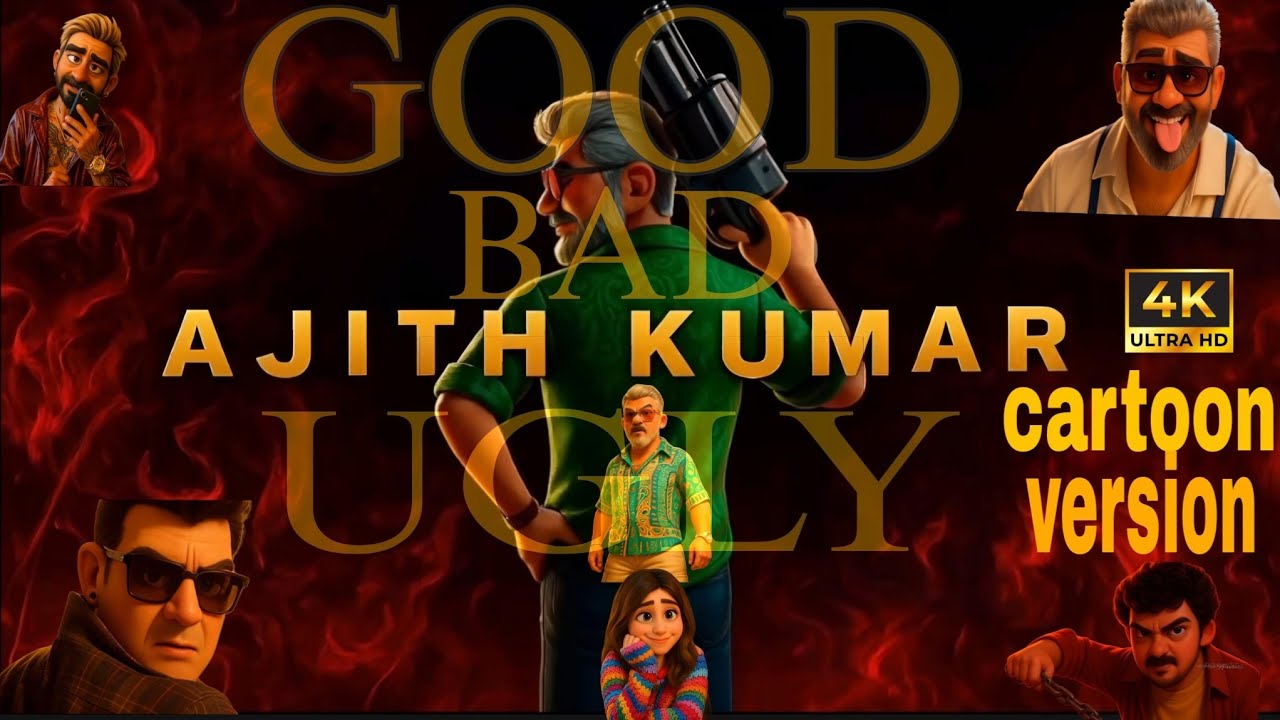 Good Bad Ugly:trailer cuts| Ajith |cartoon version| GV Prakash |Adhik ...