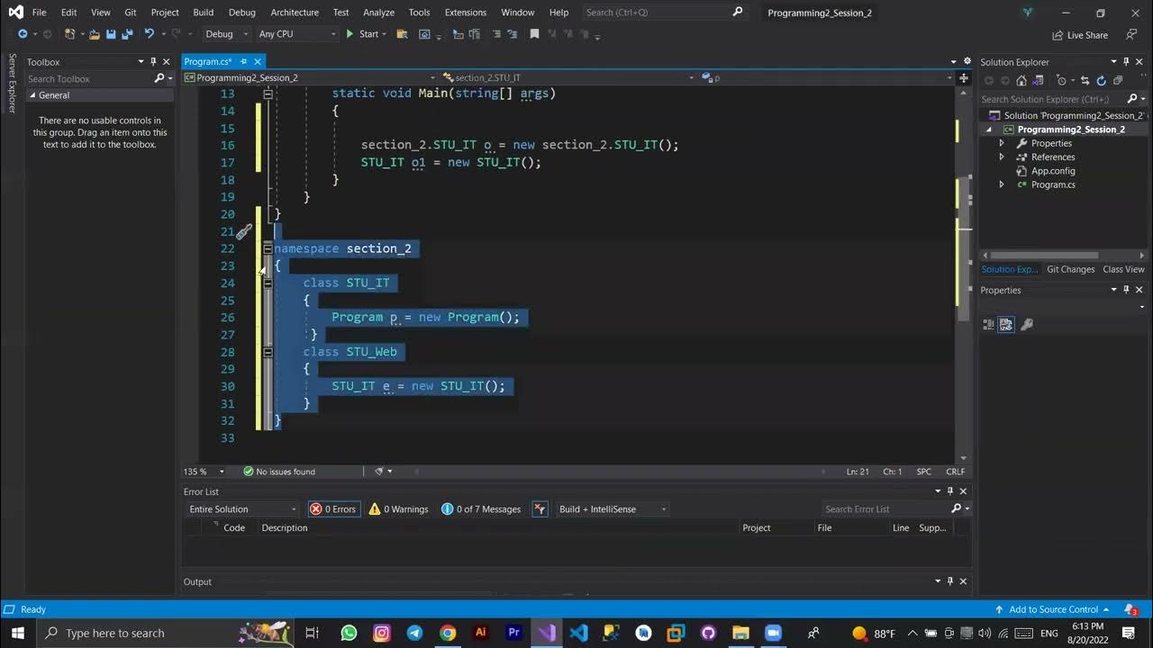 (1 Parte )OOP In C Sharp -البرمجة الكائنية في لغة السي الشارب - YouTube