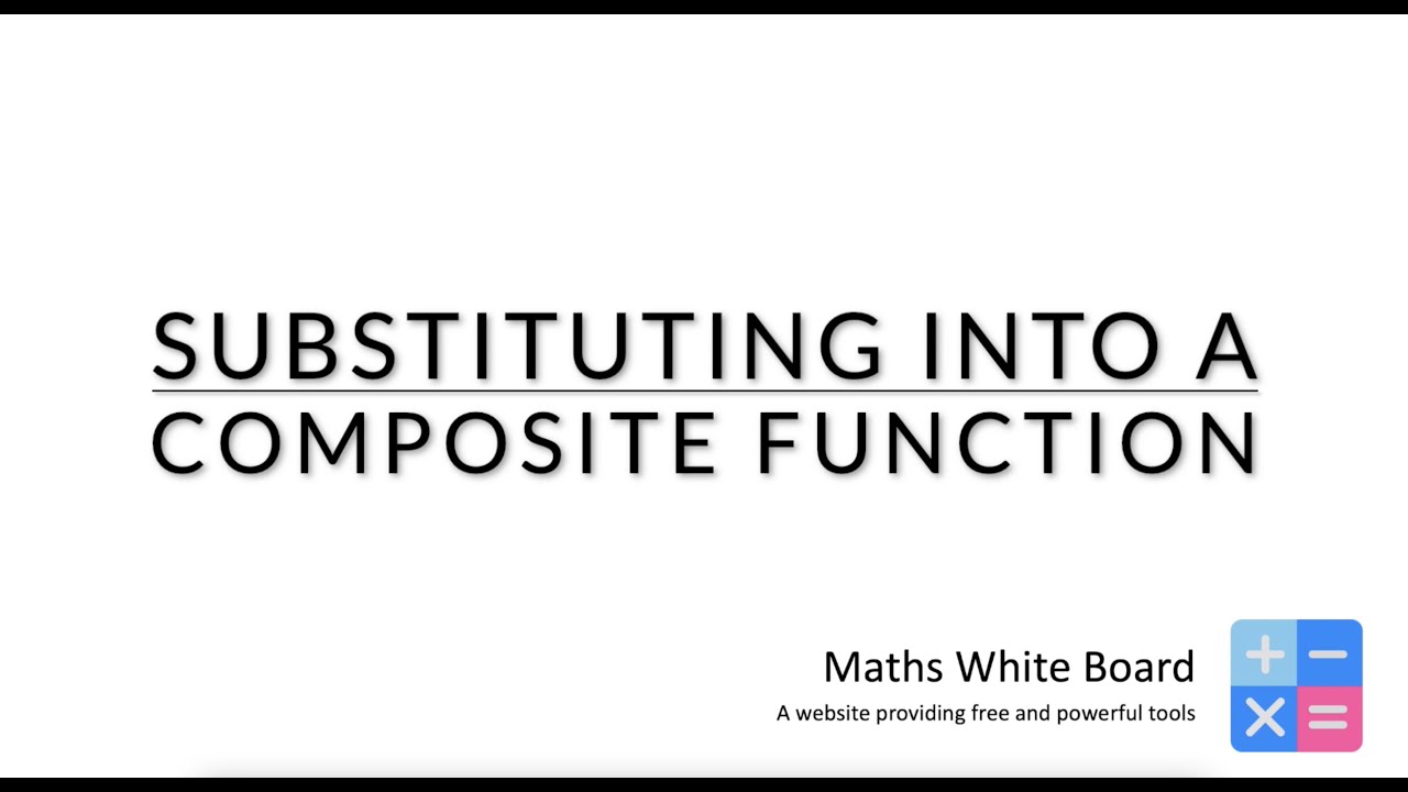 Substituting into a composite function (1⭐️) - YouTube