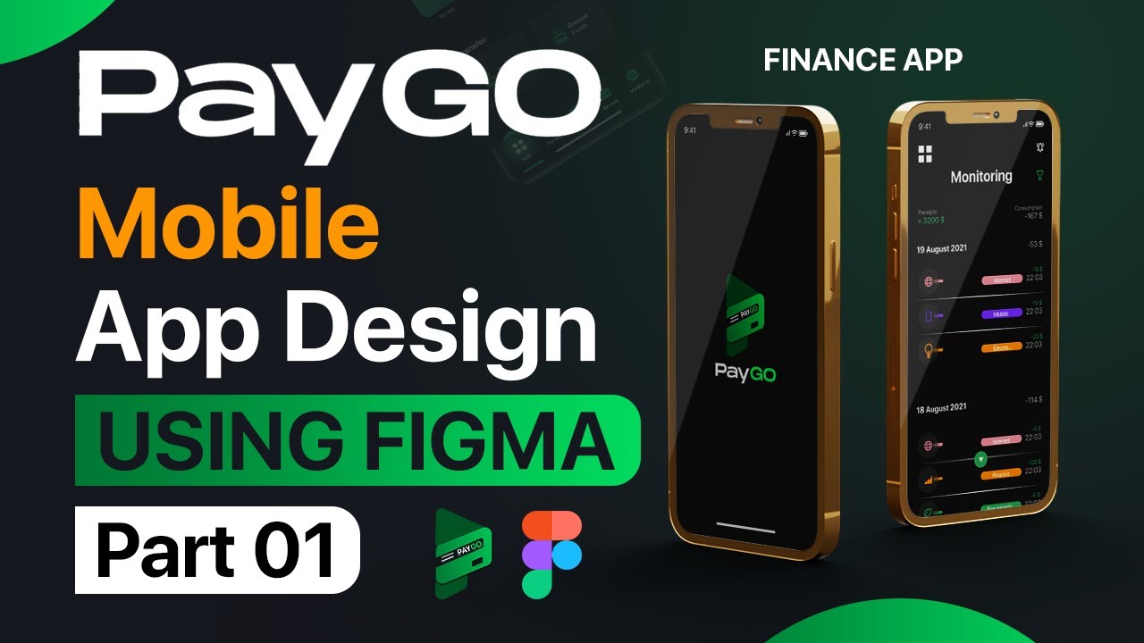 PayGo Figma Mobile App Design - Figma UI Design - Figma Tutorial ...