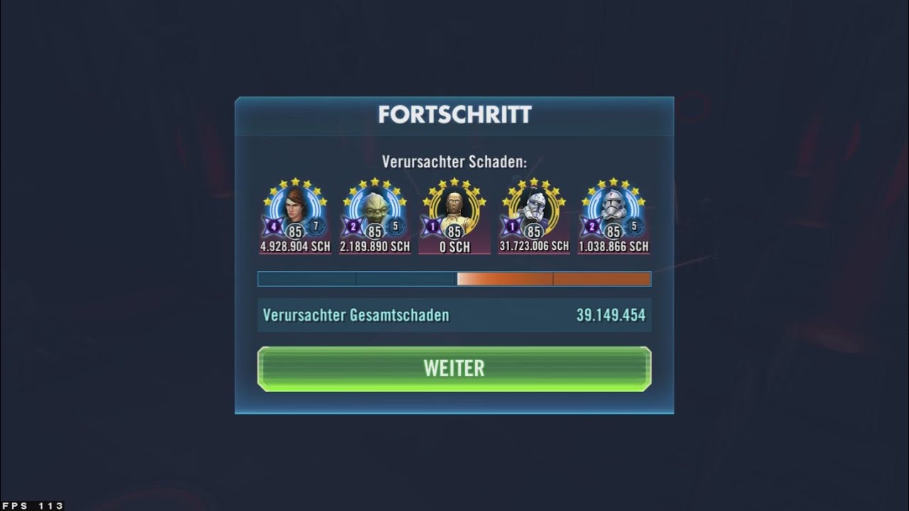 SWGOH | Sith-Raid | P1/2 with GAS, GMY, C3PO, Fives and Rex (39mio ...